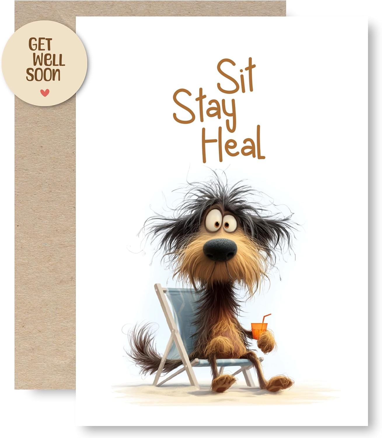 Amazon.com: MOSSSH Funny Get Well Card for Women, Get Well Soon Card ...