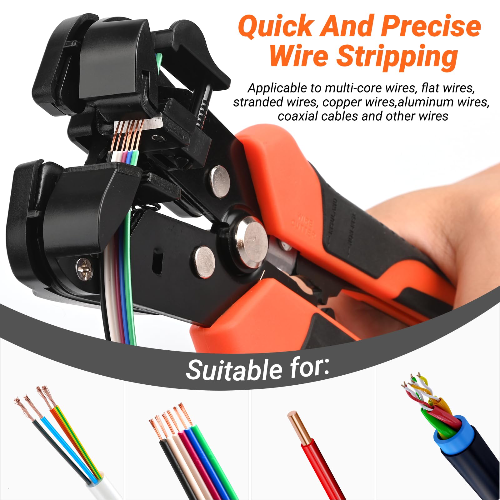 Snapklik.com : Self-Adjusting Wire Stripper,3 In 1 Wire Stripping ...