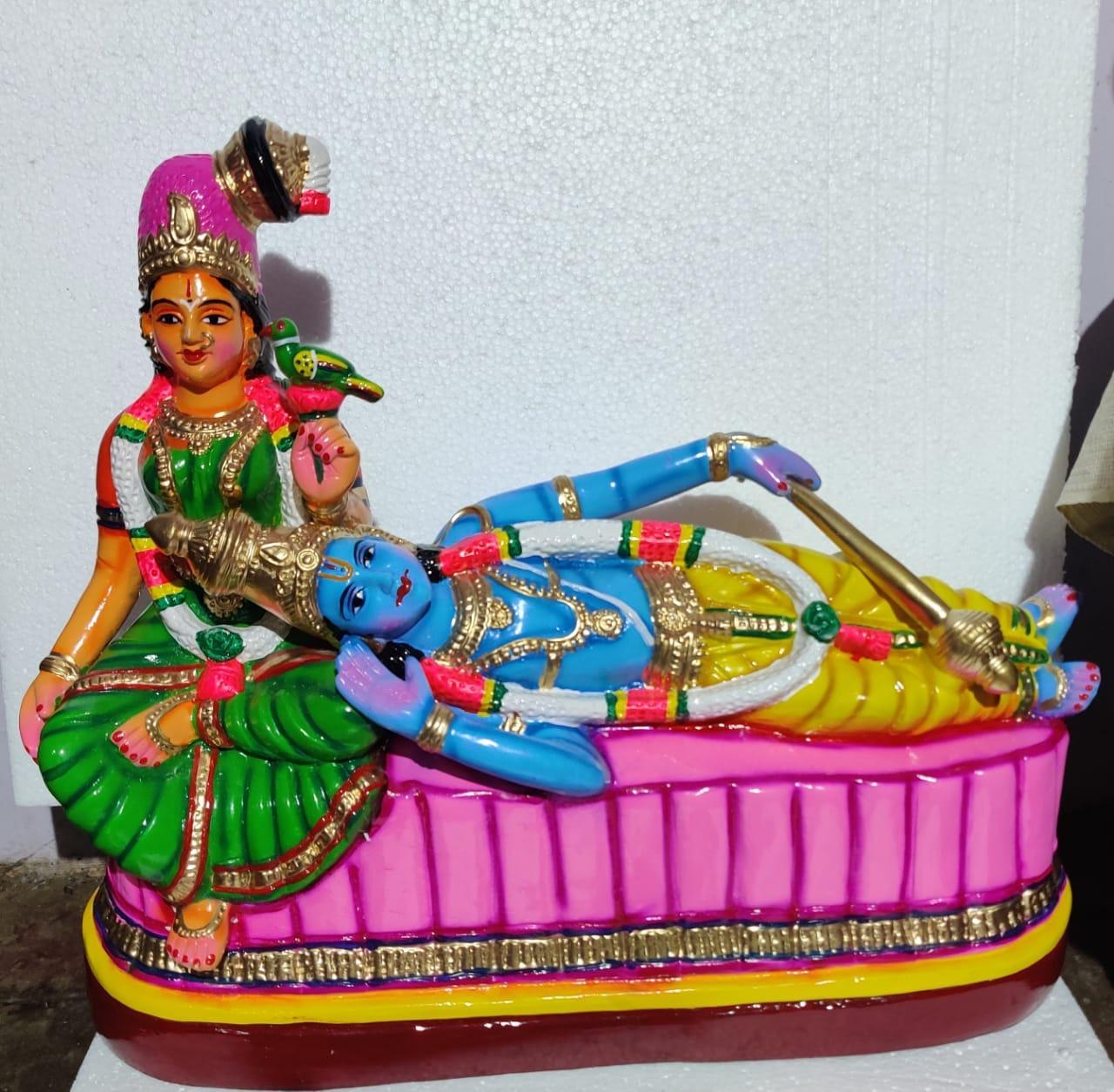 Buy GP Decors Andal Rangar Clay Doll – 45cm Handcrafted Golu Idol for ...