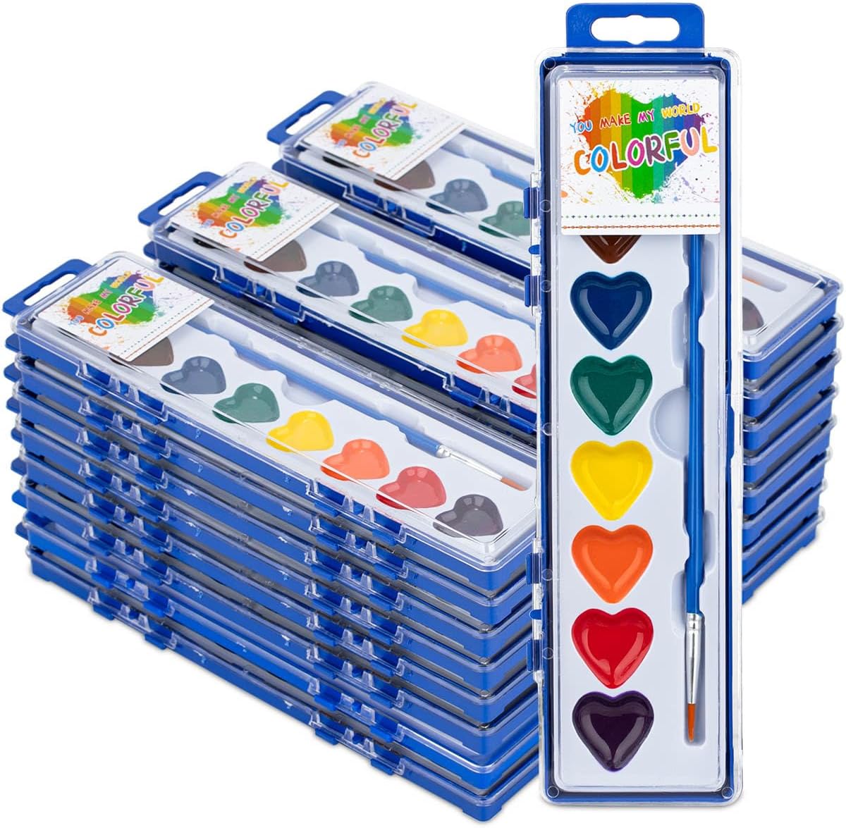 Amazon.com: ARTLYMERS 24 Pack Water Color Paint Sets for Kids, 8 Colors ...