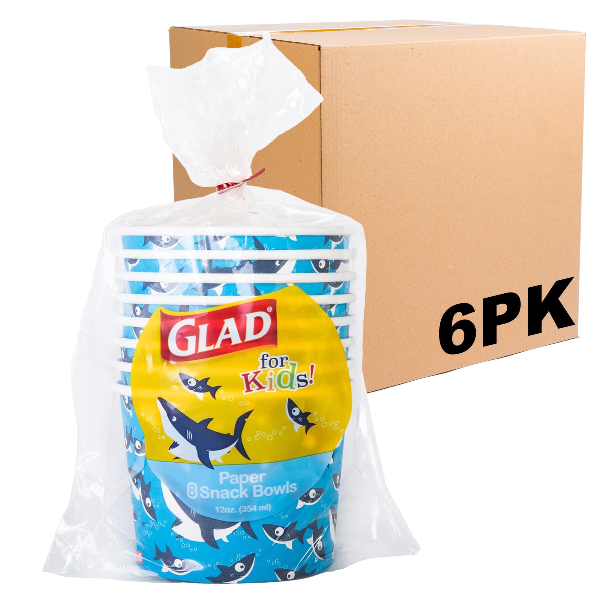 Snapklik.com : Glad Disposable Paper Snack Cups In Shark Design Snack ...