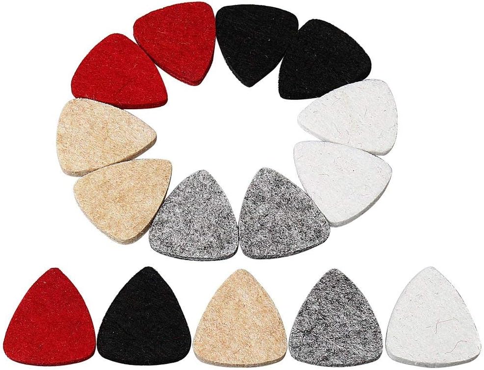 10 PCs Wool Felt Guitar Picks Ukulele Picks Plectrums with Solid ...