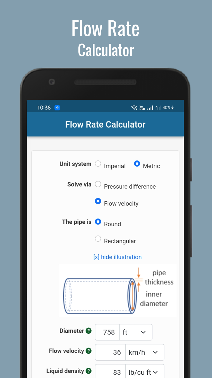 Flow Rate Calculator:www.amazon.com:Appstore for Android