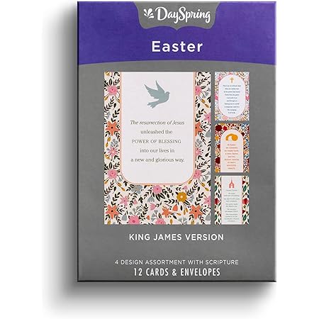 Amazon.com: DaySpring - Resurrection of Jesus Easter - King James Version - 4 Design Assortment ...