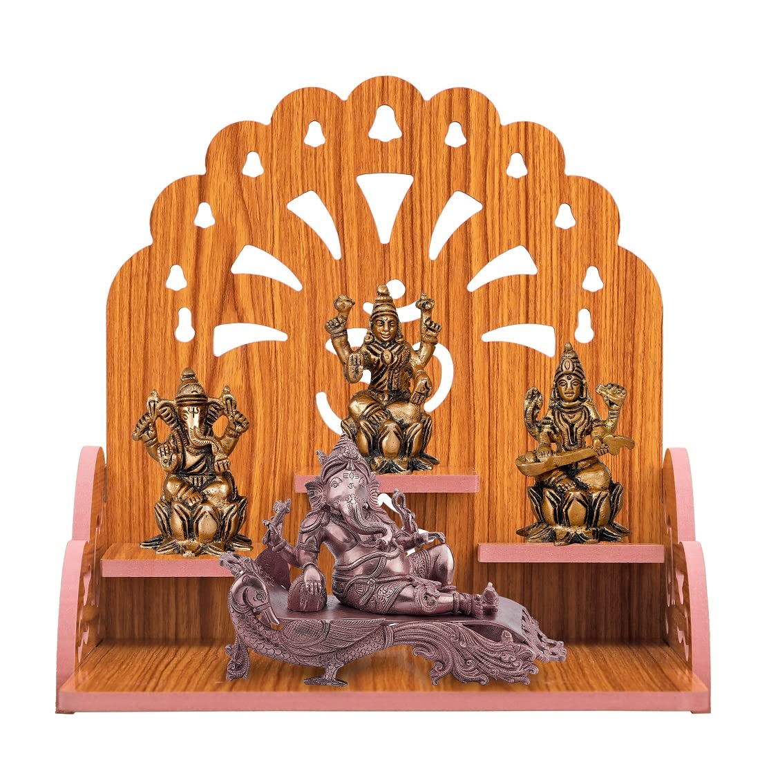 PRIMEFAIR Wooden Wall Mounted Hanging Puja Temple Wood God Stand for ...