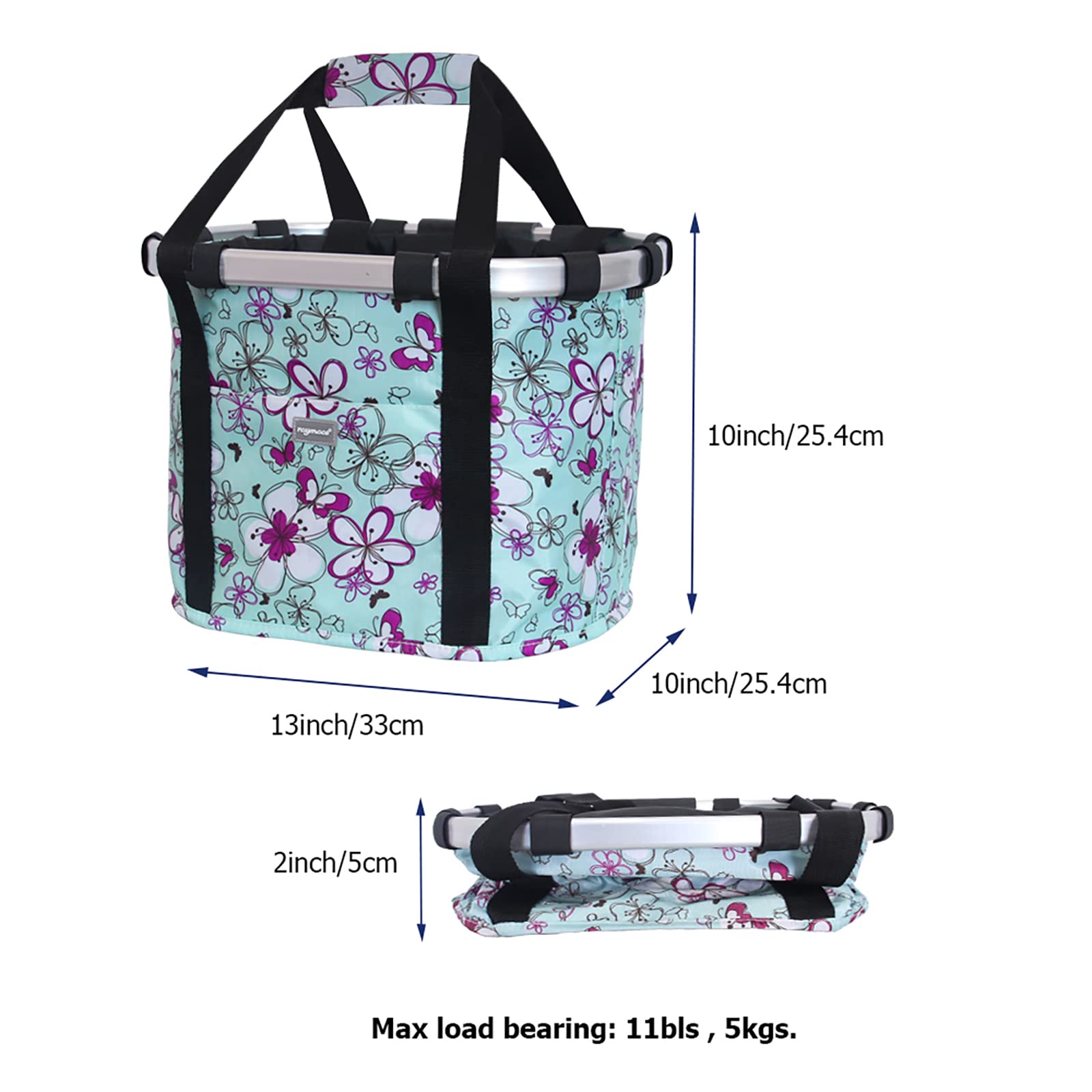 RAYMACE Bicycle Basket Dog Bike Handlebar Basket Front,Folding ...