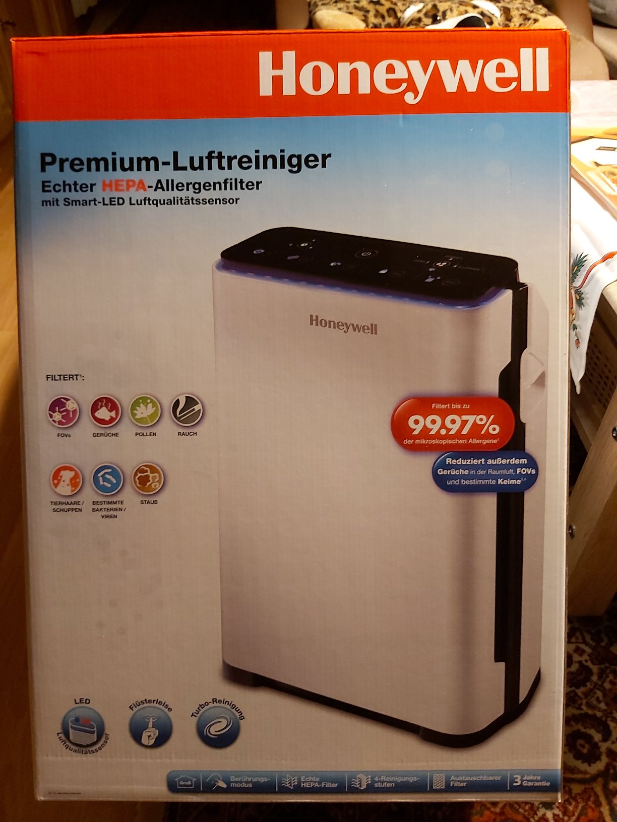 Honeywell Premium-Luftreiniger (True HEPA, Allergie ...