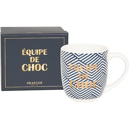 DRAEGER PARIS | Mug bleu en céramique "Equipe de choc" |Mug humour Idée ...