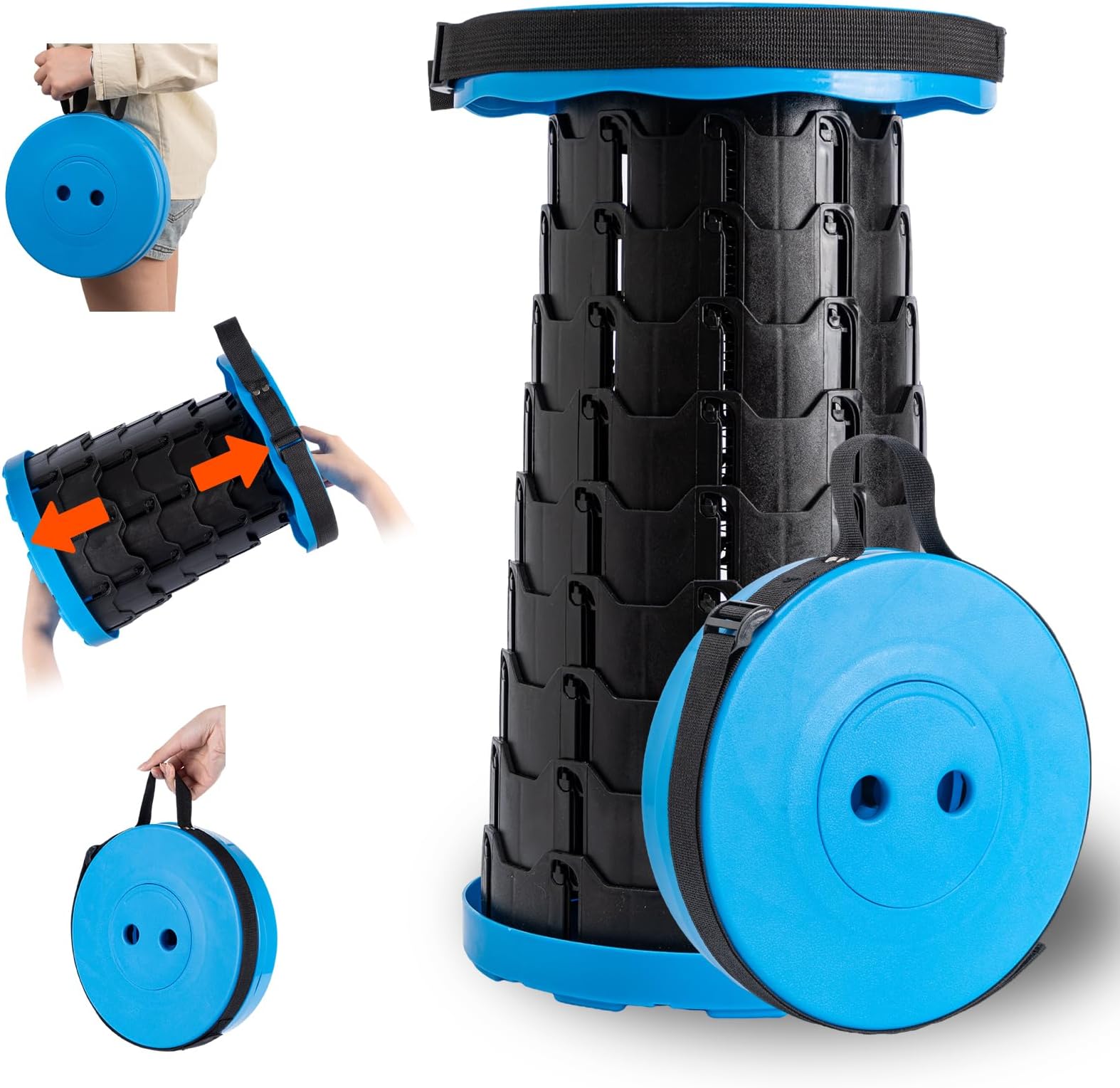 Amazon.com: Portable Folding Stool Lightweight with Load Capacity 180KG ...