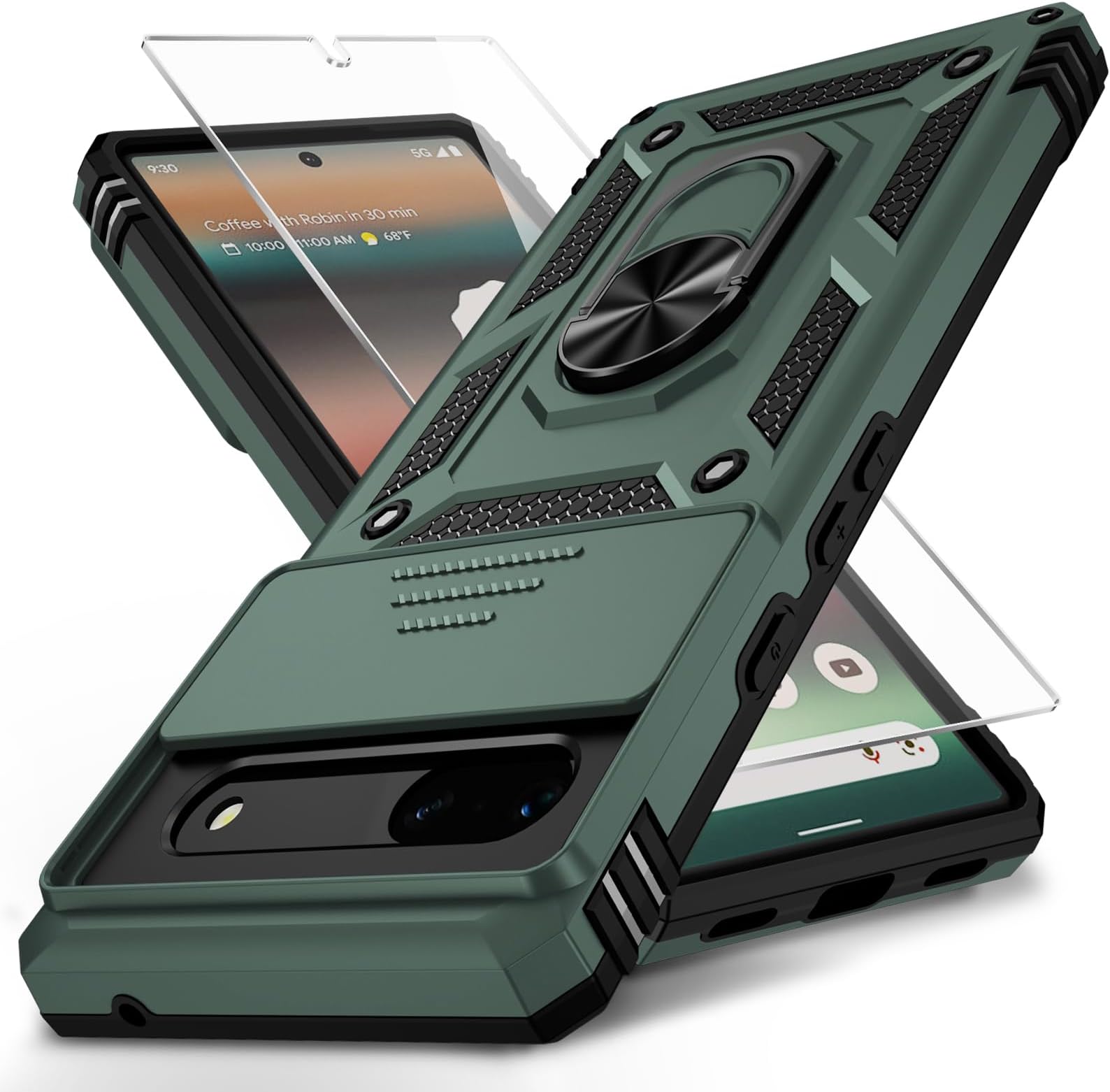 Amazon.com: for Google Pixel 7 Case with Camera Lens Cover, HD Screen ...