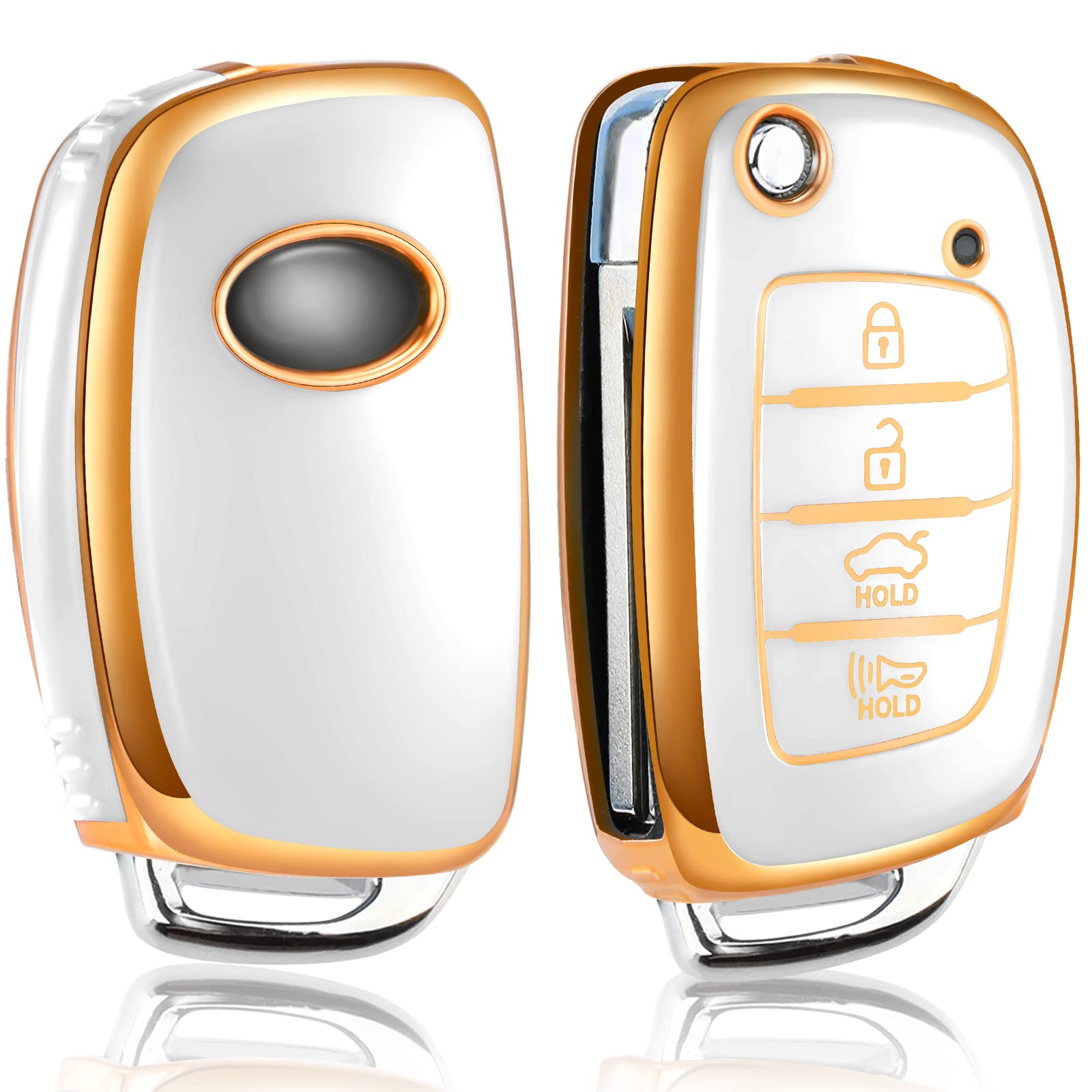 Amazon.com: Toykee Key Fob Cover Keychain Accessories for Hyundai for ...