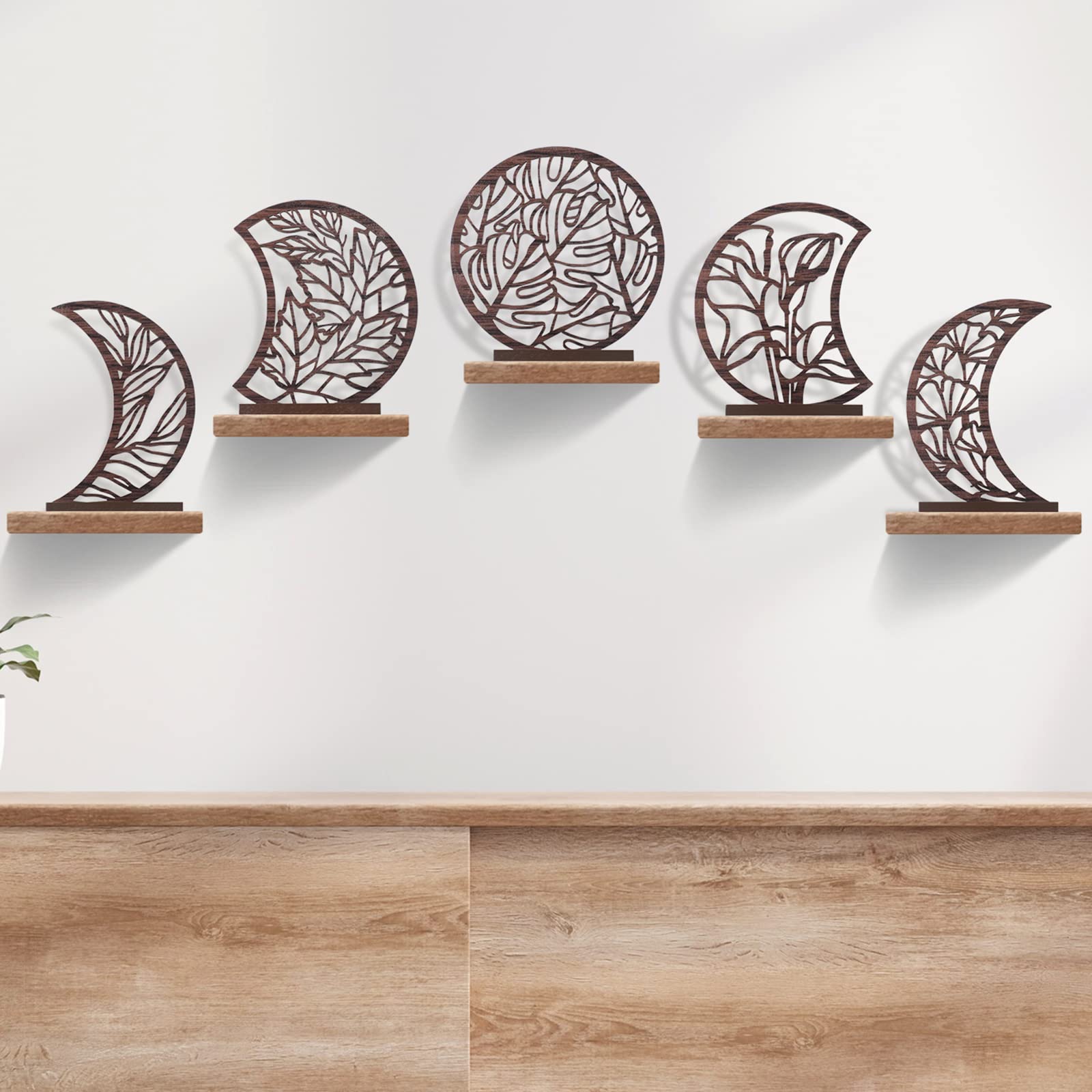 5 Pcs Moon Phases Decor Moon Phases Centerpiece For Table | Desertcart ...