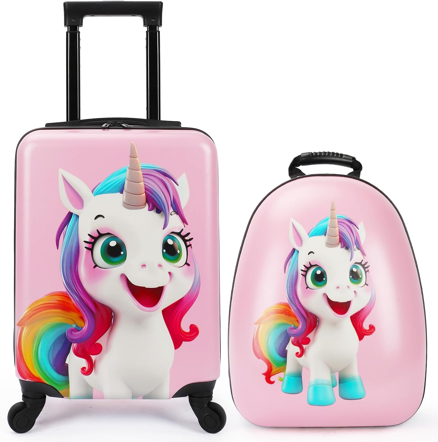 Amazon.com | emissary Kids Luggage With Wheels For Girls, Unicorn Kids ...