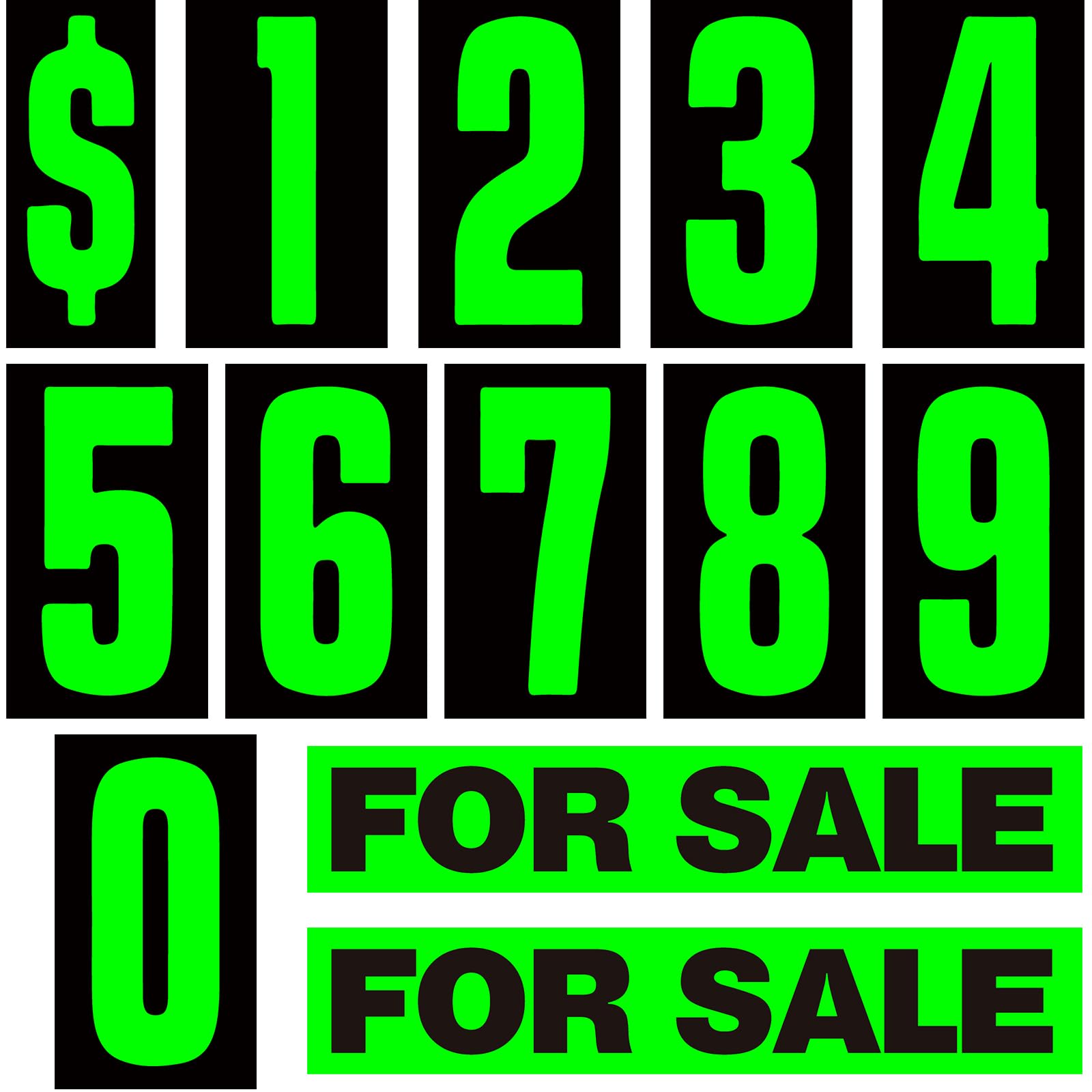 Amazon.com - Engrowtic 13 Pcs Car Sales Windows Stickers Vinyl Number ...