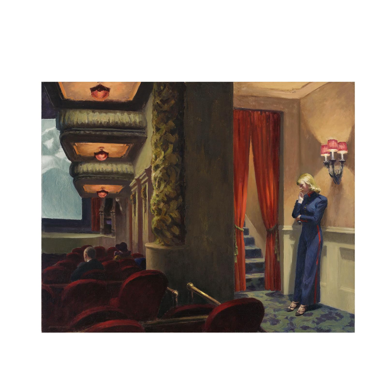 Amazon.com: ROSVIOL Edward Hopper Wall Art-New York Movie by Edward ...