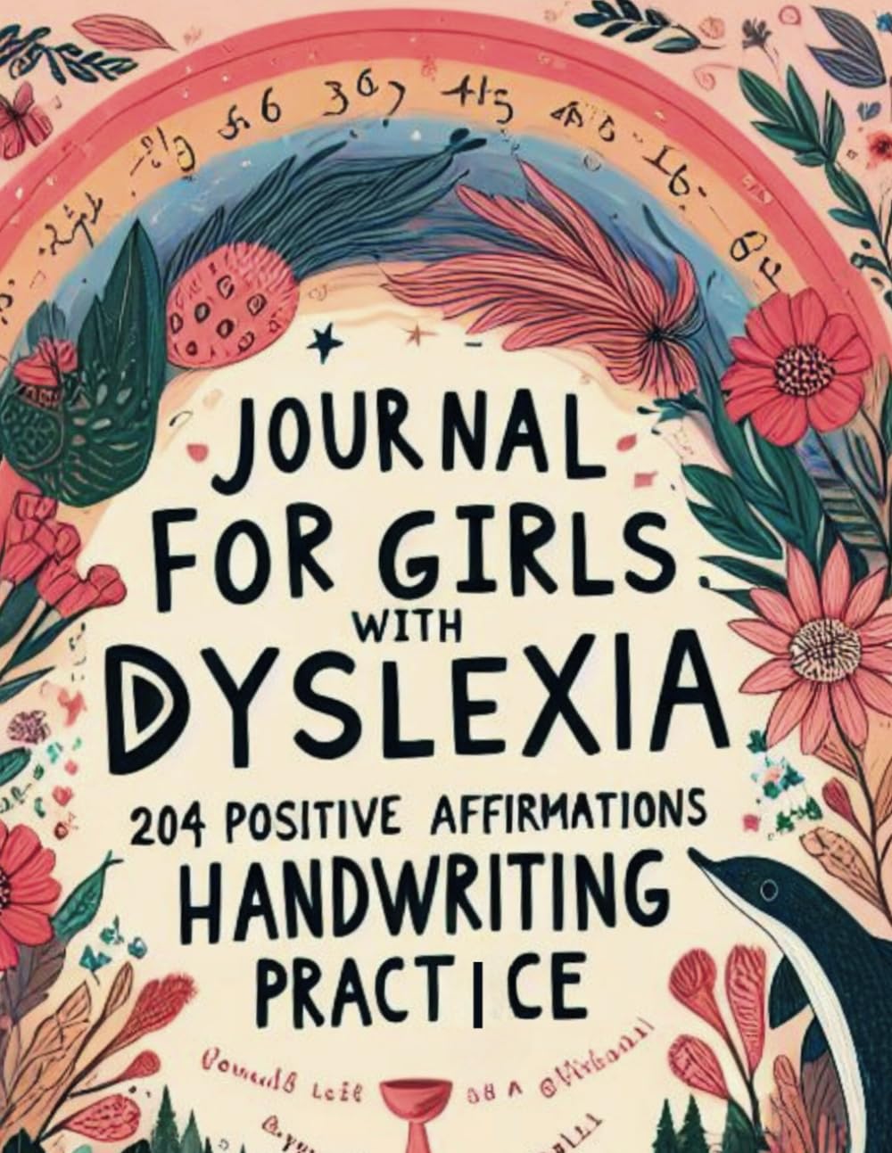 Journal for Girls with Dyslexia: 204 Positive Affirmations Handwriting ...