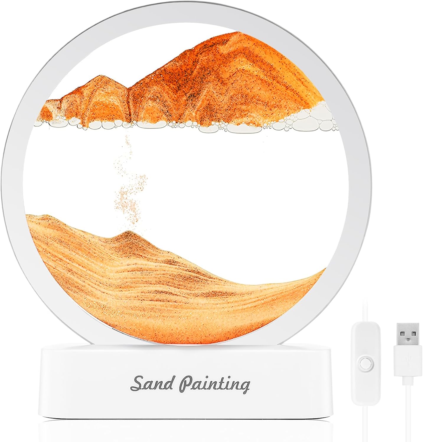 Amazon.com: Moving Sand Art LED Light, Wjiang Sand Art Liquid Motion ...