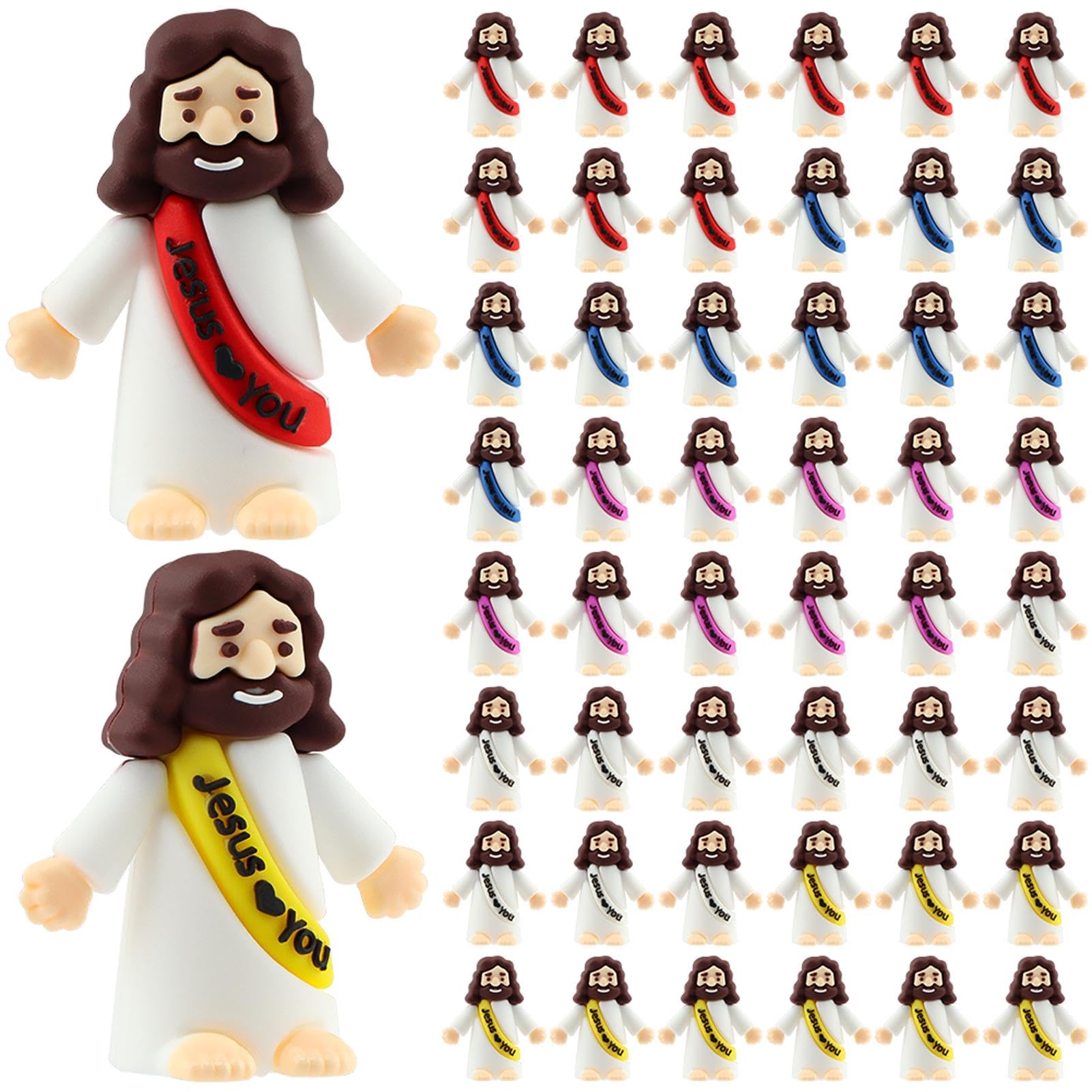 Amazon.com: JIANWEI 50 Pcs Mini Jesus Figurines, Jesus Figurine Mini to ...