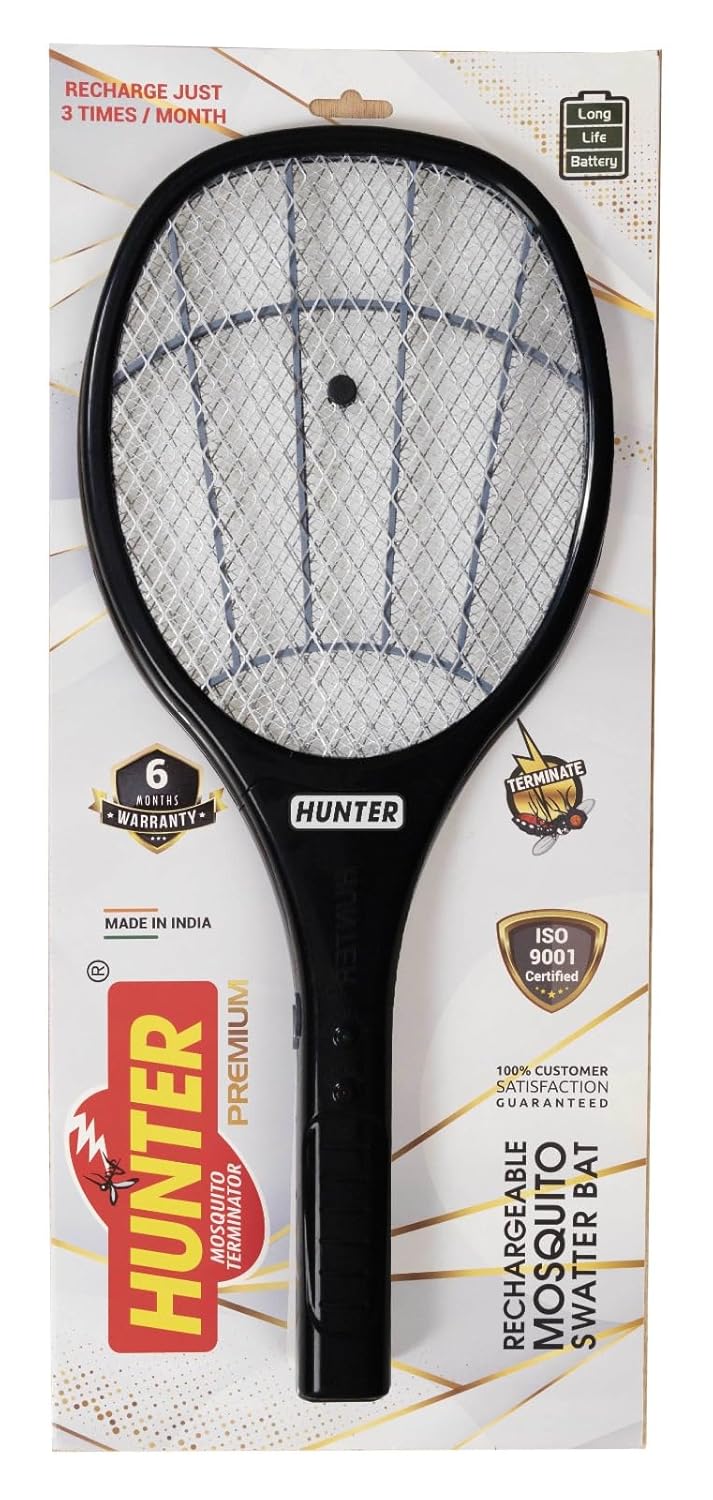 Hunter Premium Rechargeable Mosquito Swatter Bat | ISO 9001 Certified ...