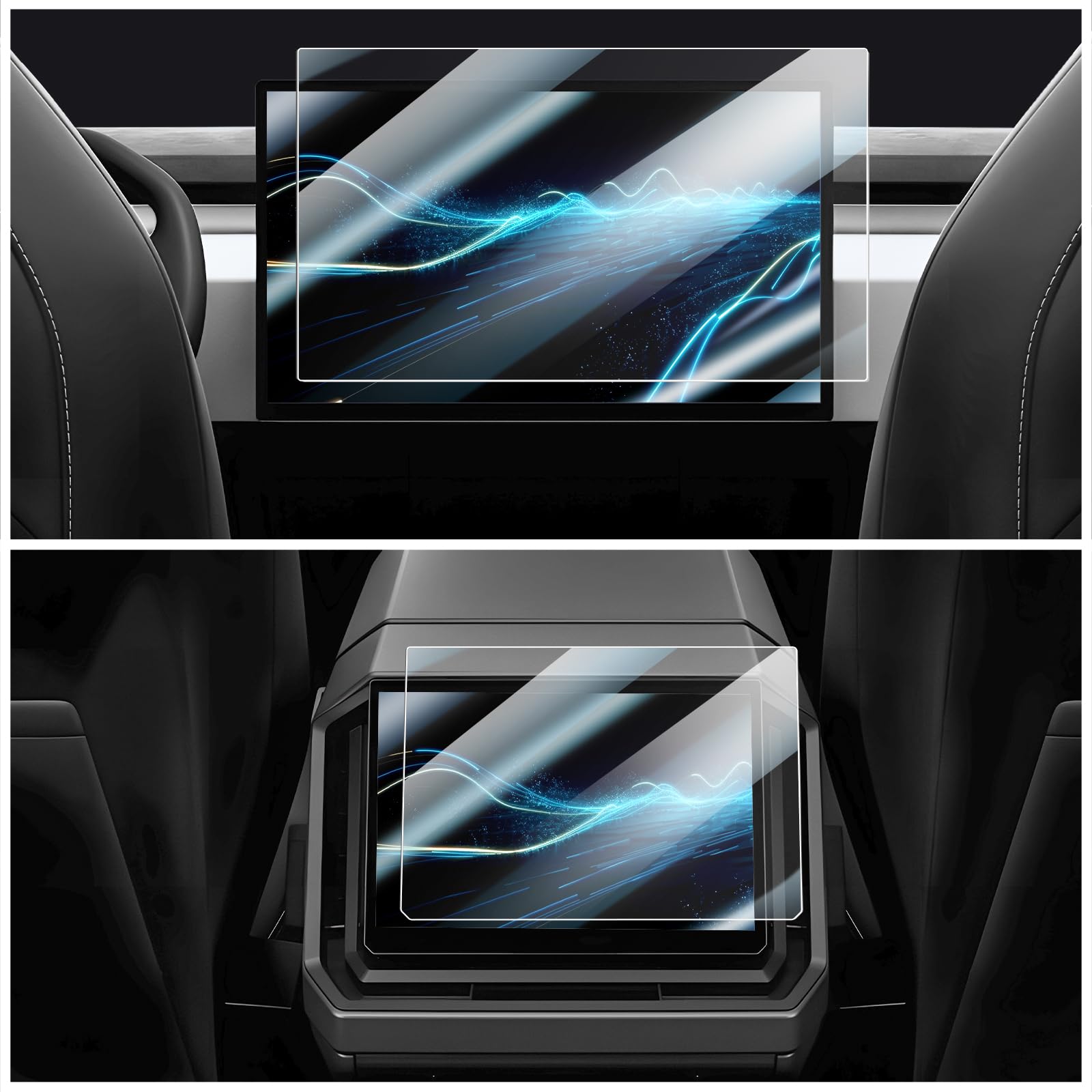 Amazon.com: CDEFG 2 Pack for 2024 Tesla Cybertruck Screen Protector ...