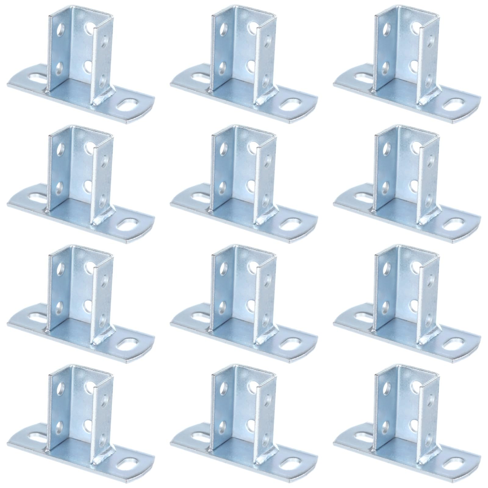 12 PCS Strut Post Bases, 2 Slotted Holes U Post Base for 1-5/8 Inches ...