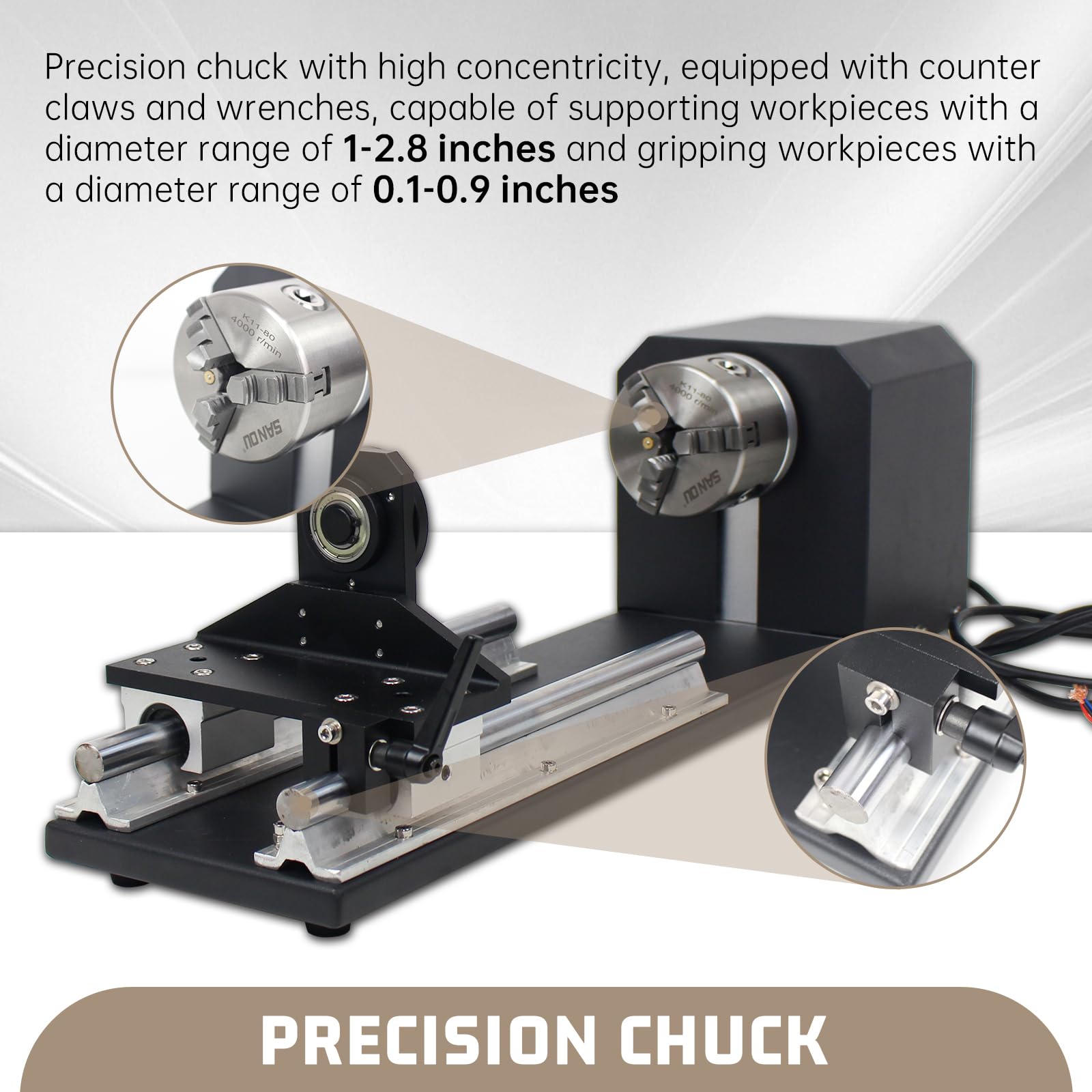Snapklik.com : Rotary Axis Attachment For CO2 Laser Cutting Machine,3 ...