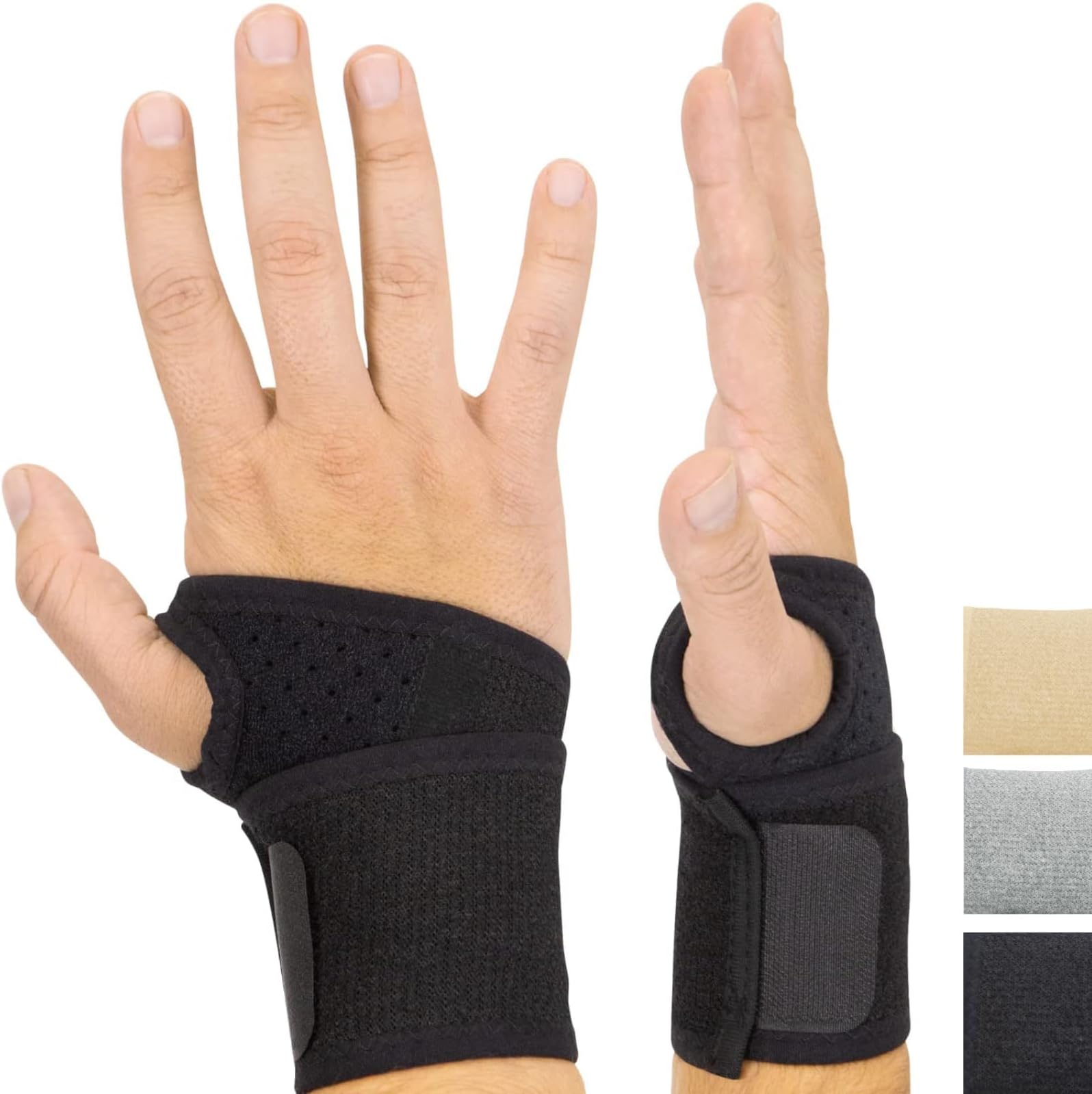 Amazon.com: WristWidget® (Black Adjustable Wrist Brace for TFCC Tears ...
