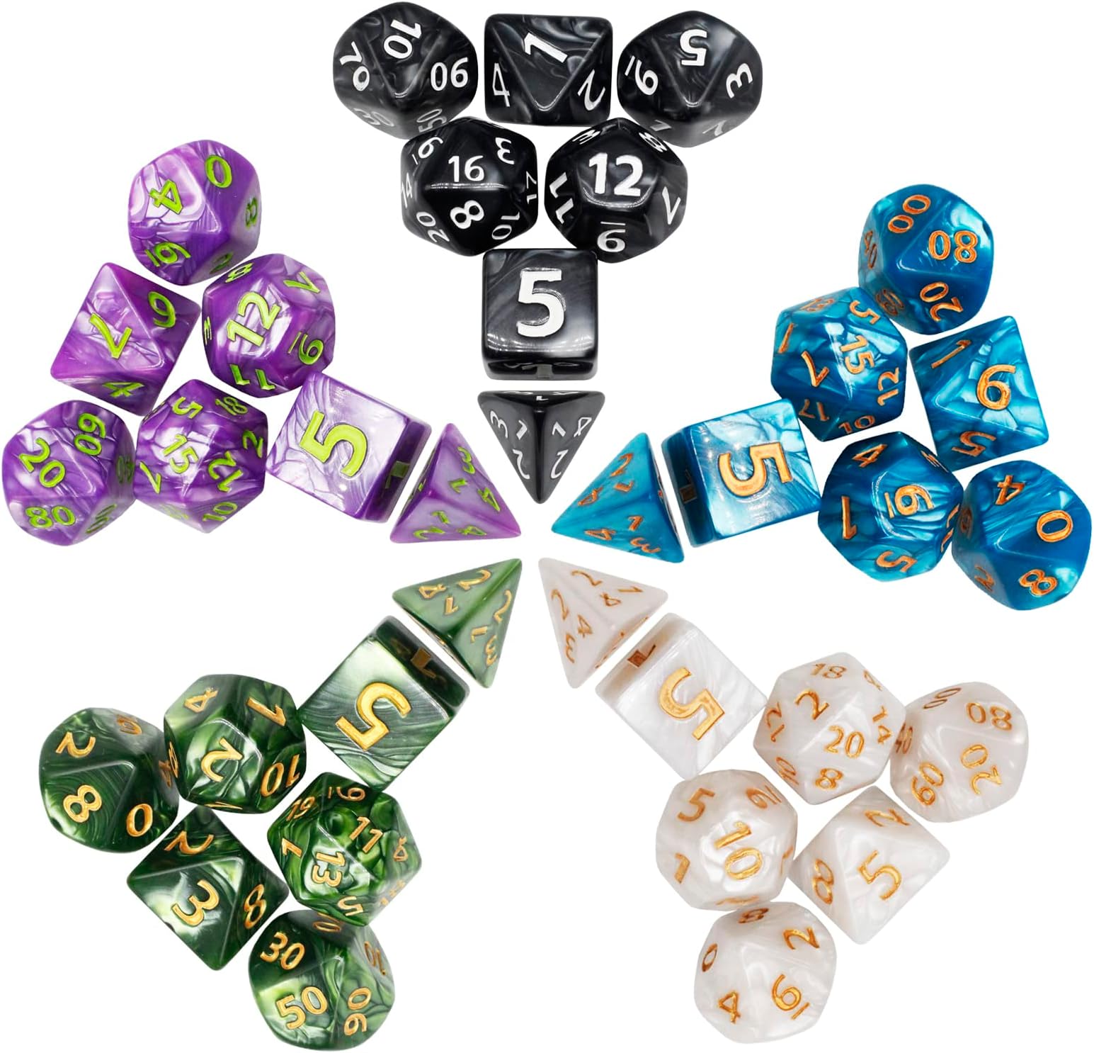 Amazon.com: Koplow Games KOP10827 Jumbo Polyhedral Dice Game Set : Toys ...