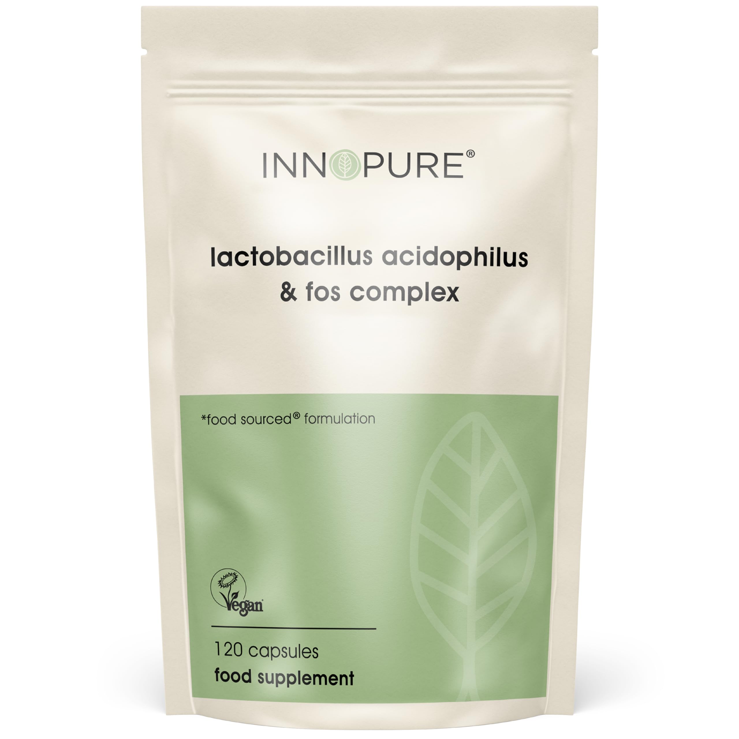 INNOPURE Acidophilus Probiotic & Prebiotics - 120 Capsules - Easy to ...