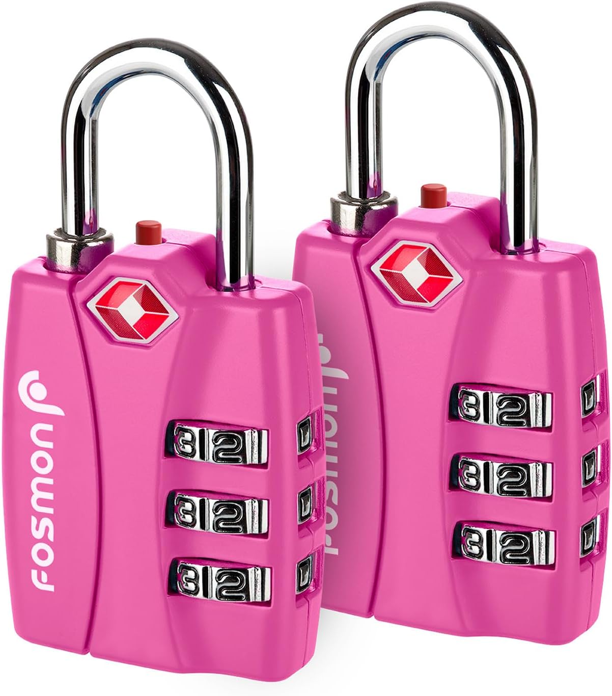 Amazon.com: Fosmon TSA Approved Pink Locks for Luggage. Cute Locker ...