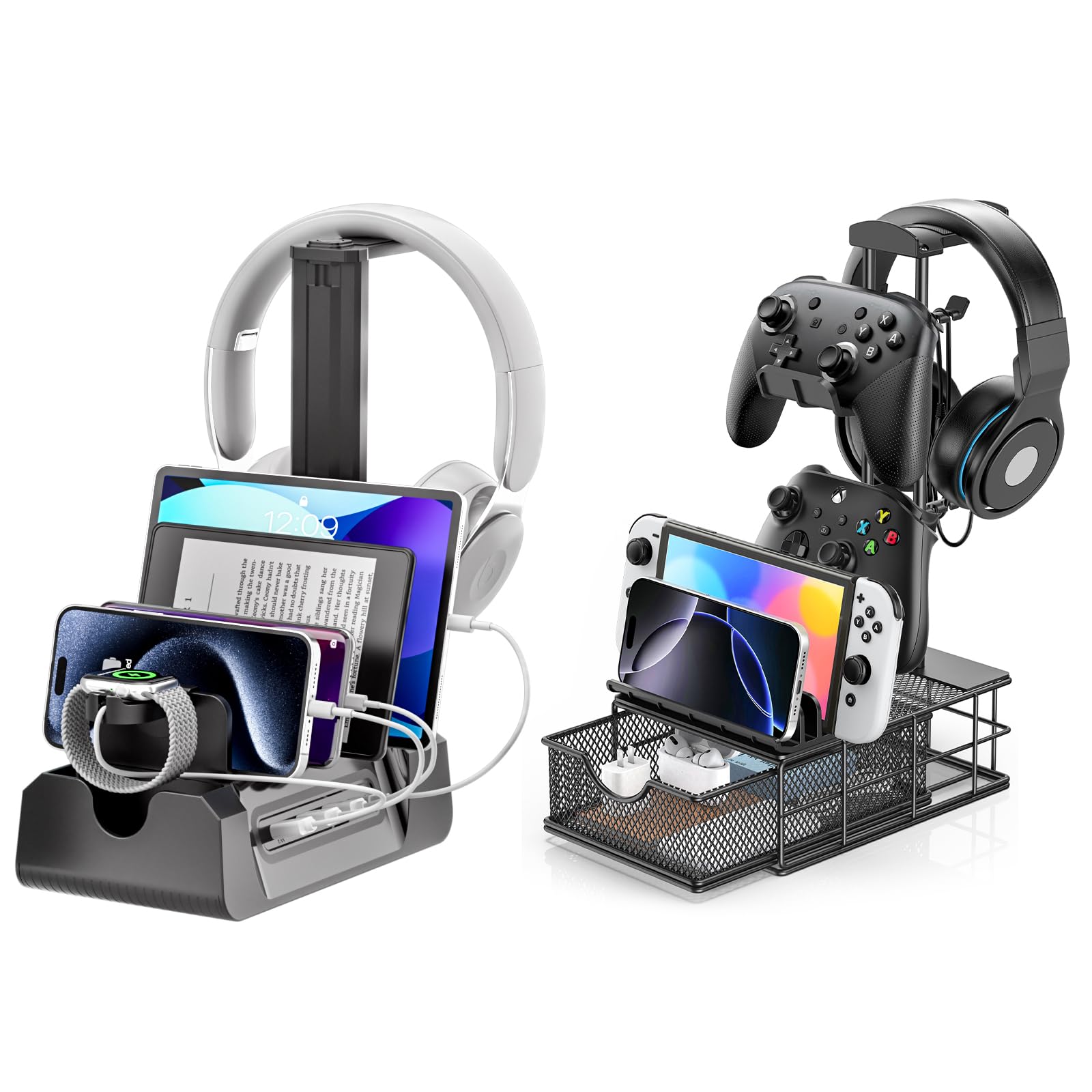 Amazon.com: KDD Headset and Controller Holder with Drawer & Multi ...