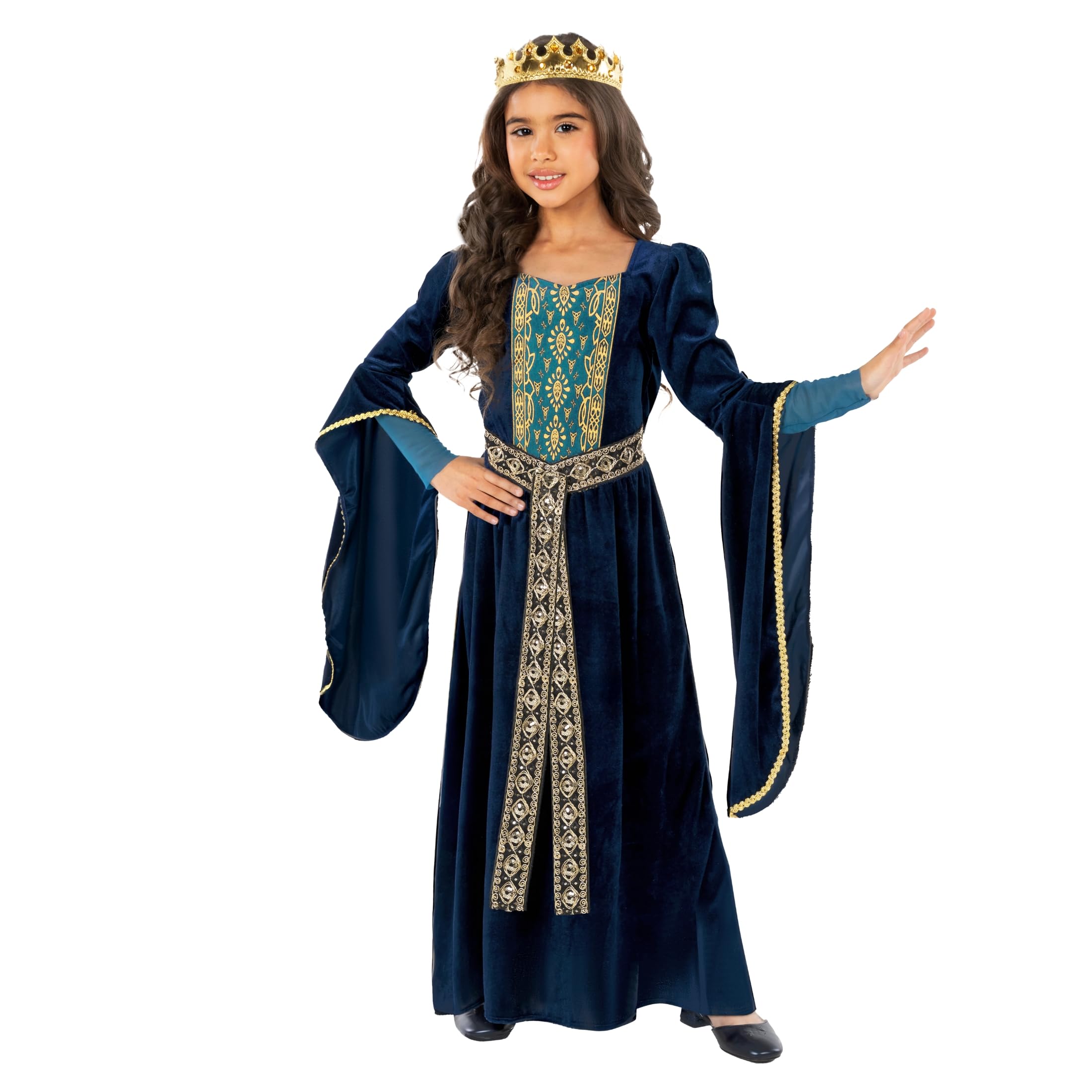Snapklik.com : Blue Medieval Princess Costume Girl Renaissance Dress ...