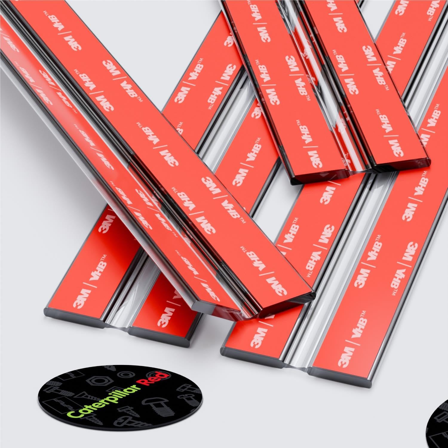 Caterpillar Red 3 x 200mm (7 7/8 in), Low Profile Flex Hinges, Flexible ...