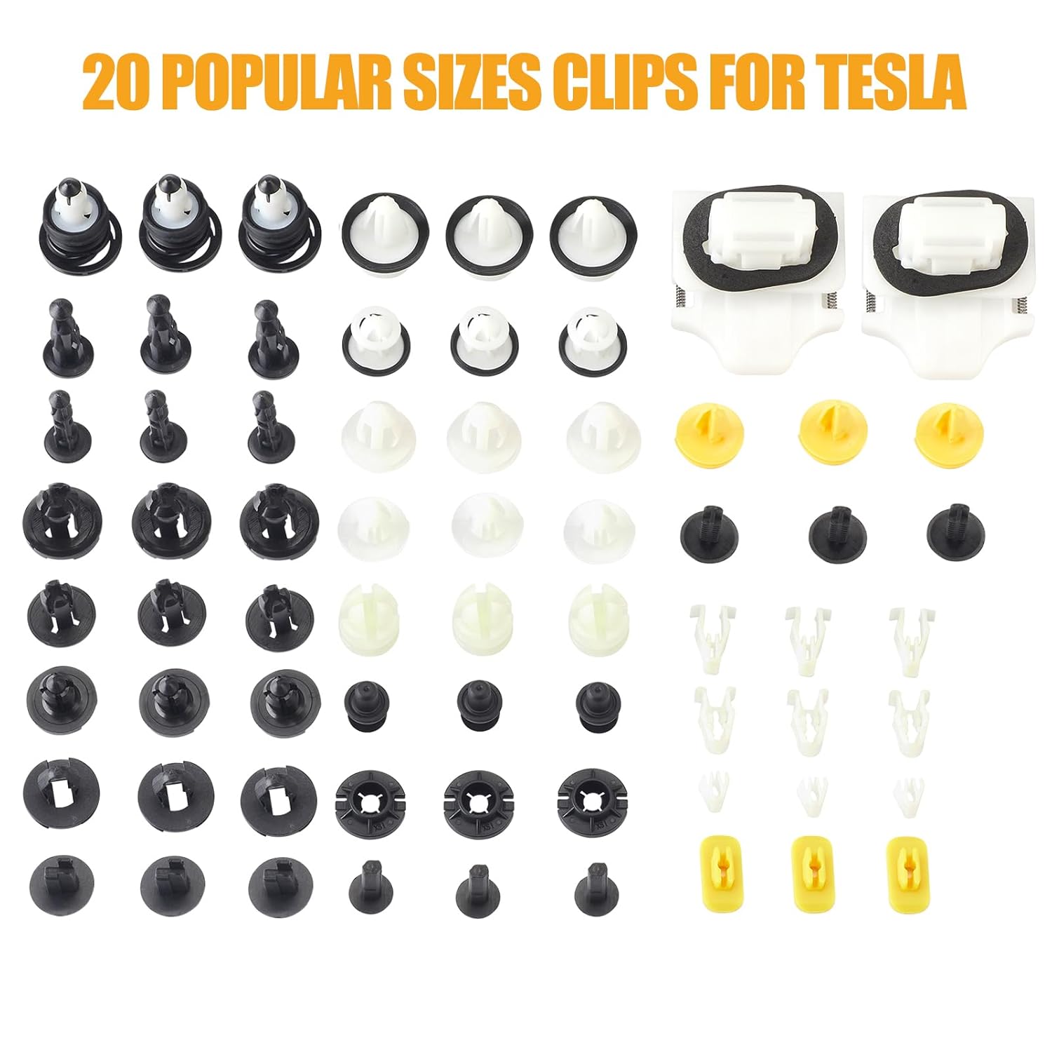 300 clips Tesla para parachoques y guardabarros, 20 tamaños, juego de ...