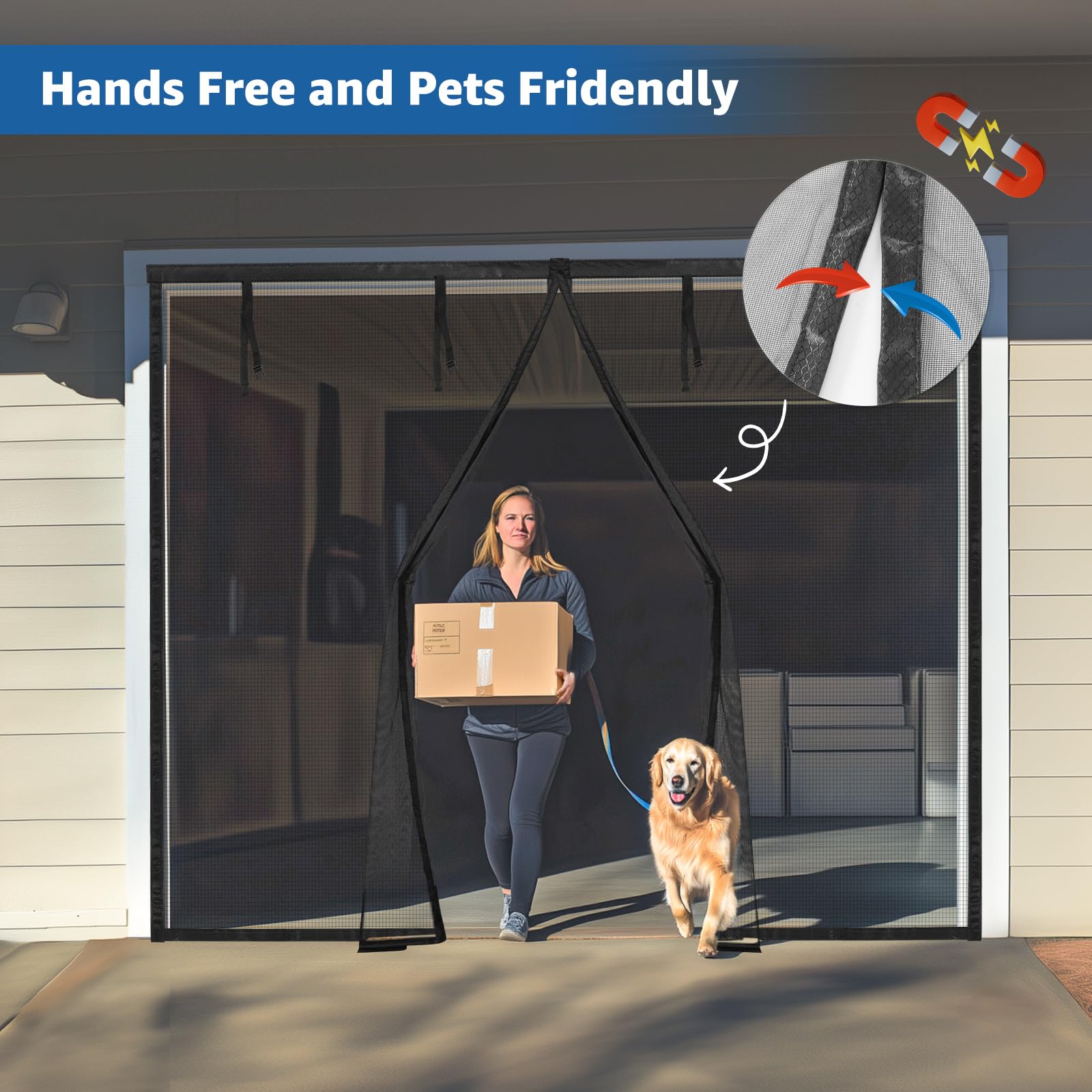 Snapklik.com : Oiyeefo Garage Door Screen: 10x8FT Garage Screen Door ...