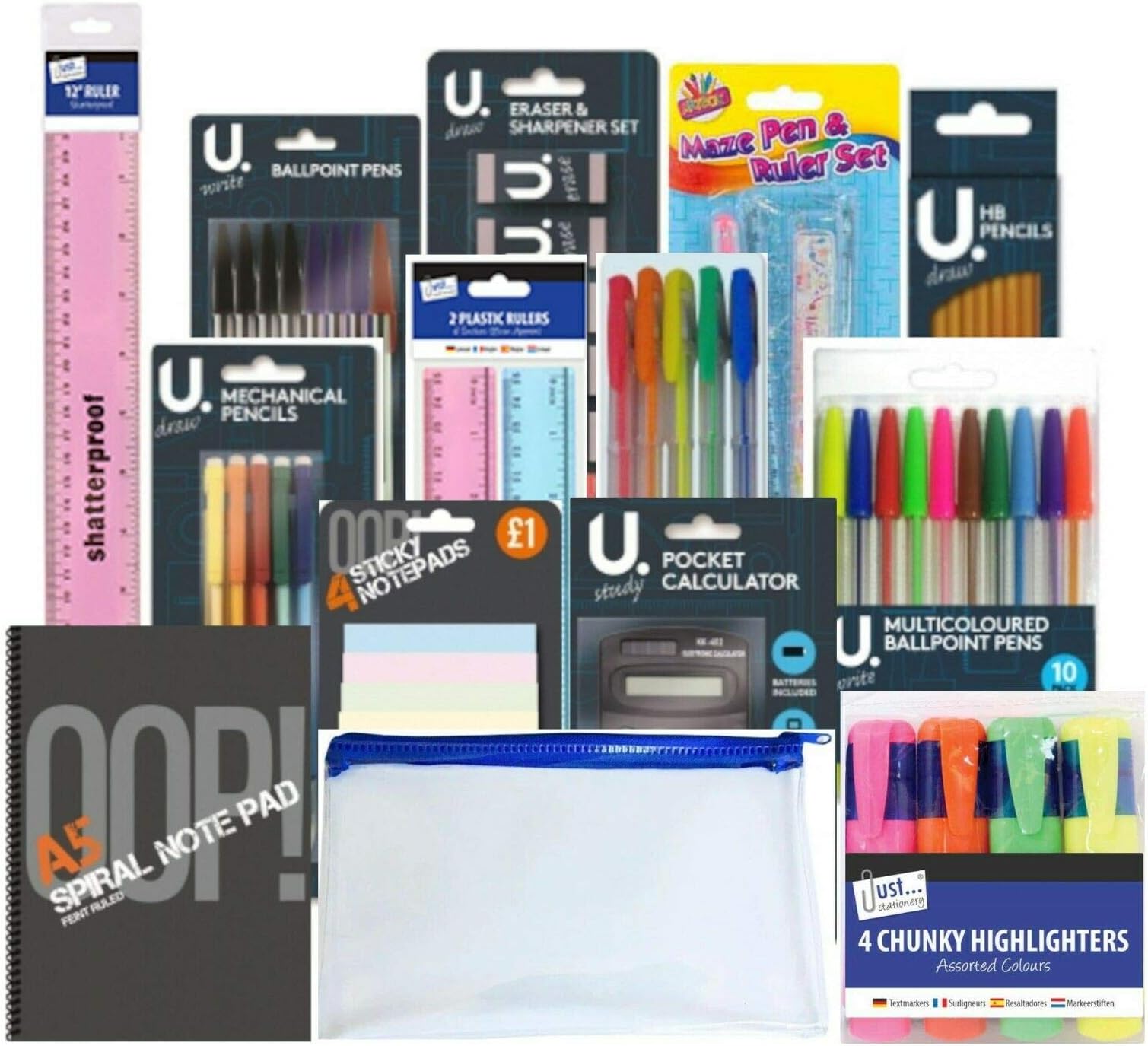 Stationery Bundle for Students and Revision : Amazon.co.uk