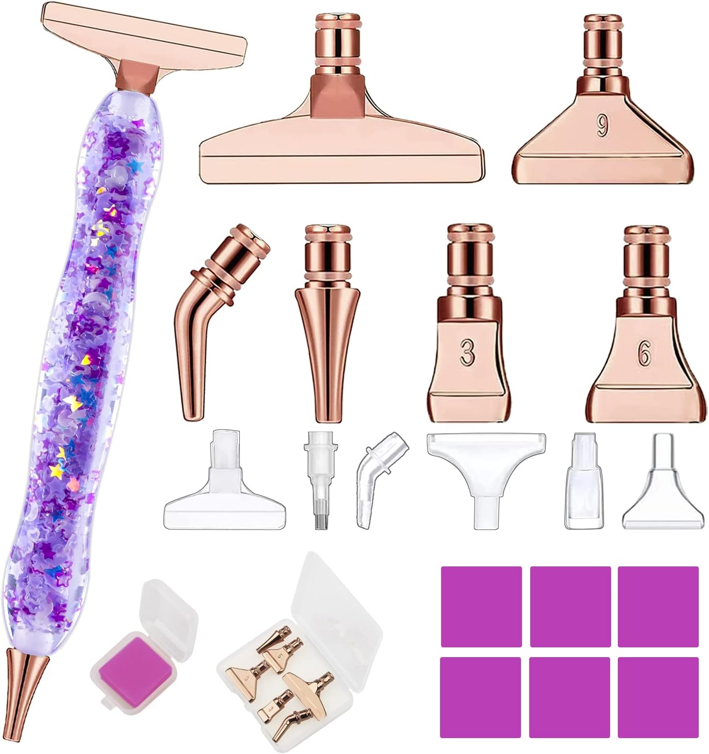 Amazon.com: FineGood 16 Pcs Diamond Art Paintings Accessories, Spiral ...