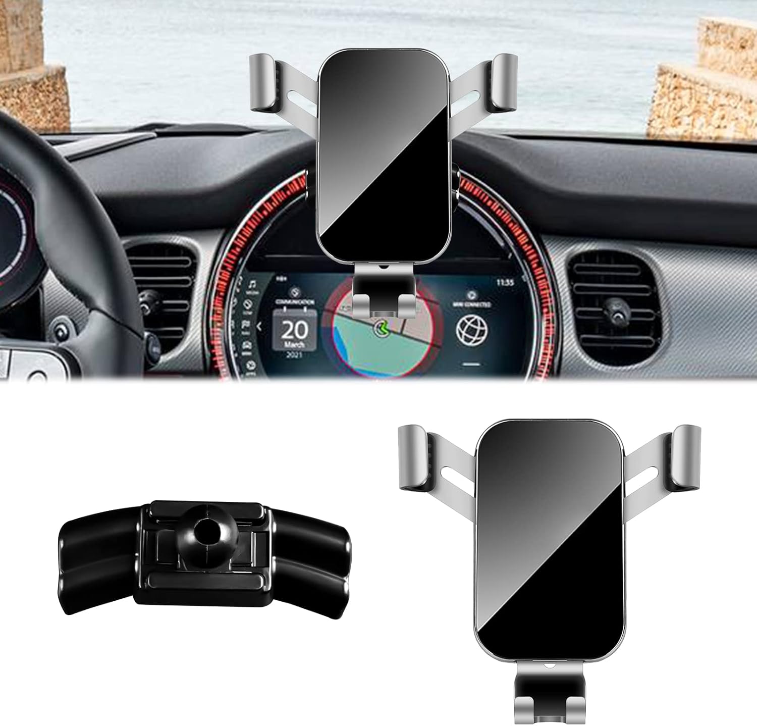 KUNGKIC Support de téléphone de Voiture Réglable Support de téléphone ...