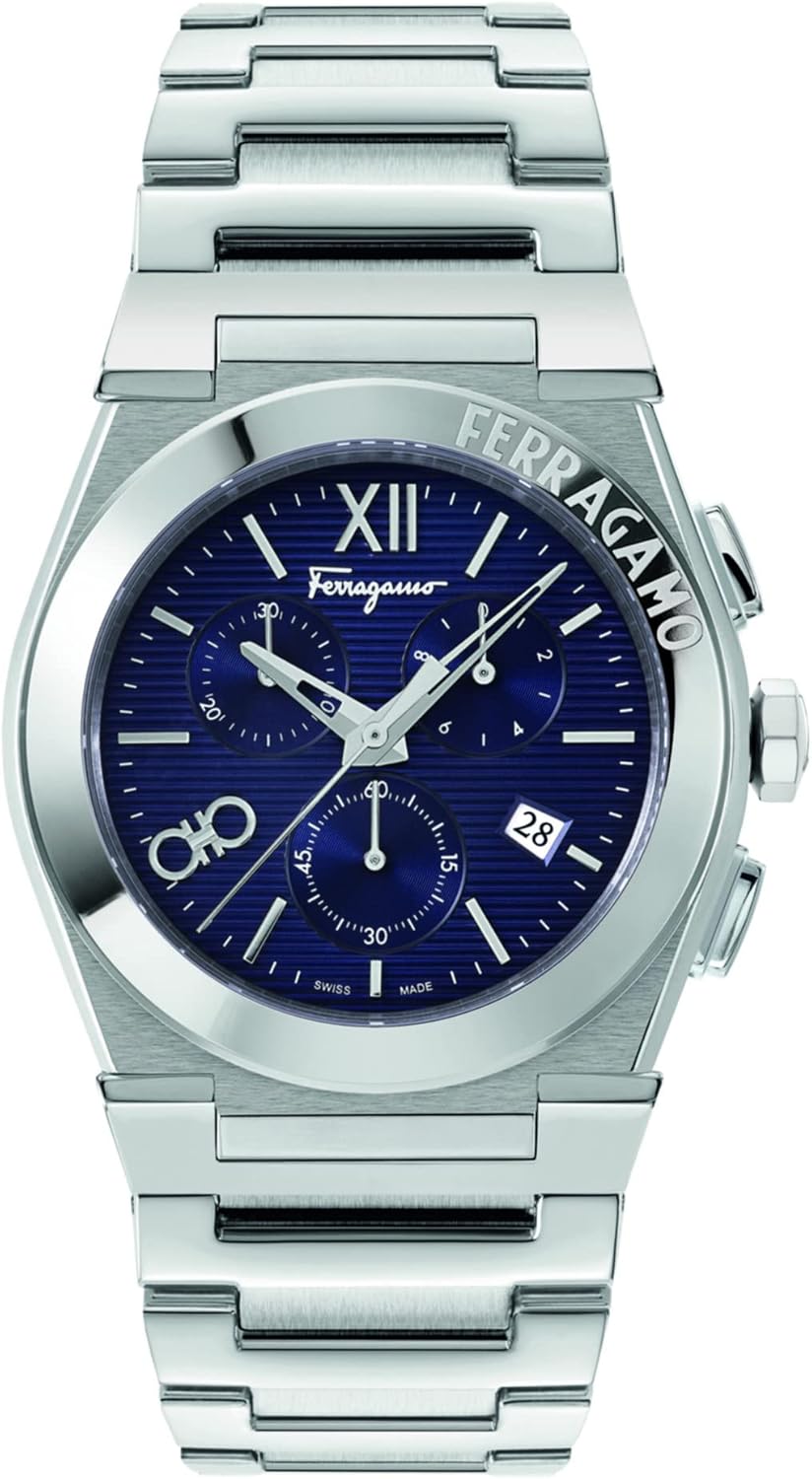Amazon.com: Ferragamo Vega Chrono Collection Luxury Mens Watch ...