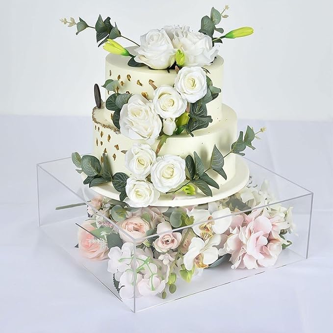 Amazon.com: Acrylic Fillable Cake Stand Cake Riser Cake Tier Decorative ...