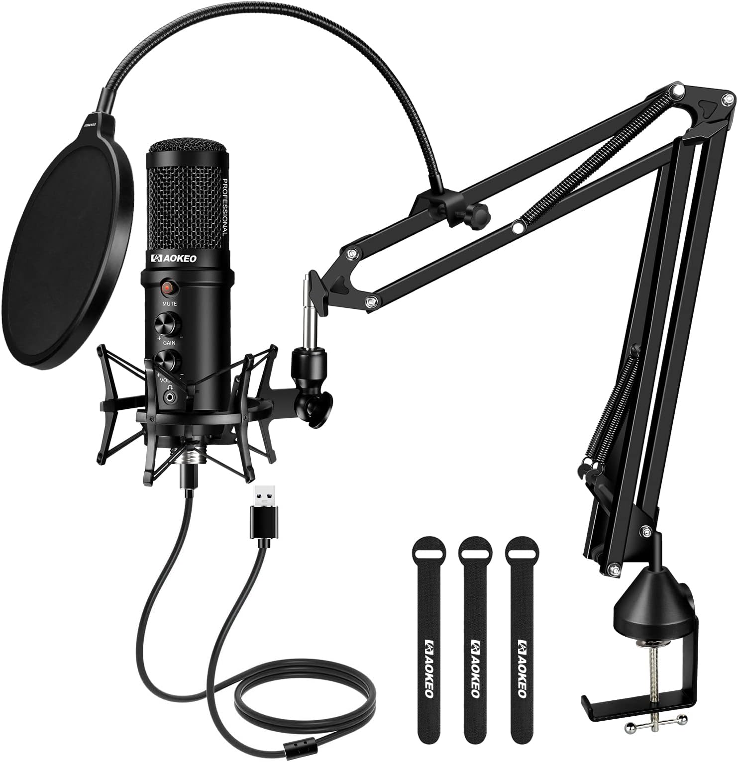 Amazon.com: Sudotack USB Streaming Podcast PC Microphone, 192KHz/24Bit ...