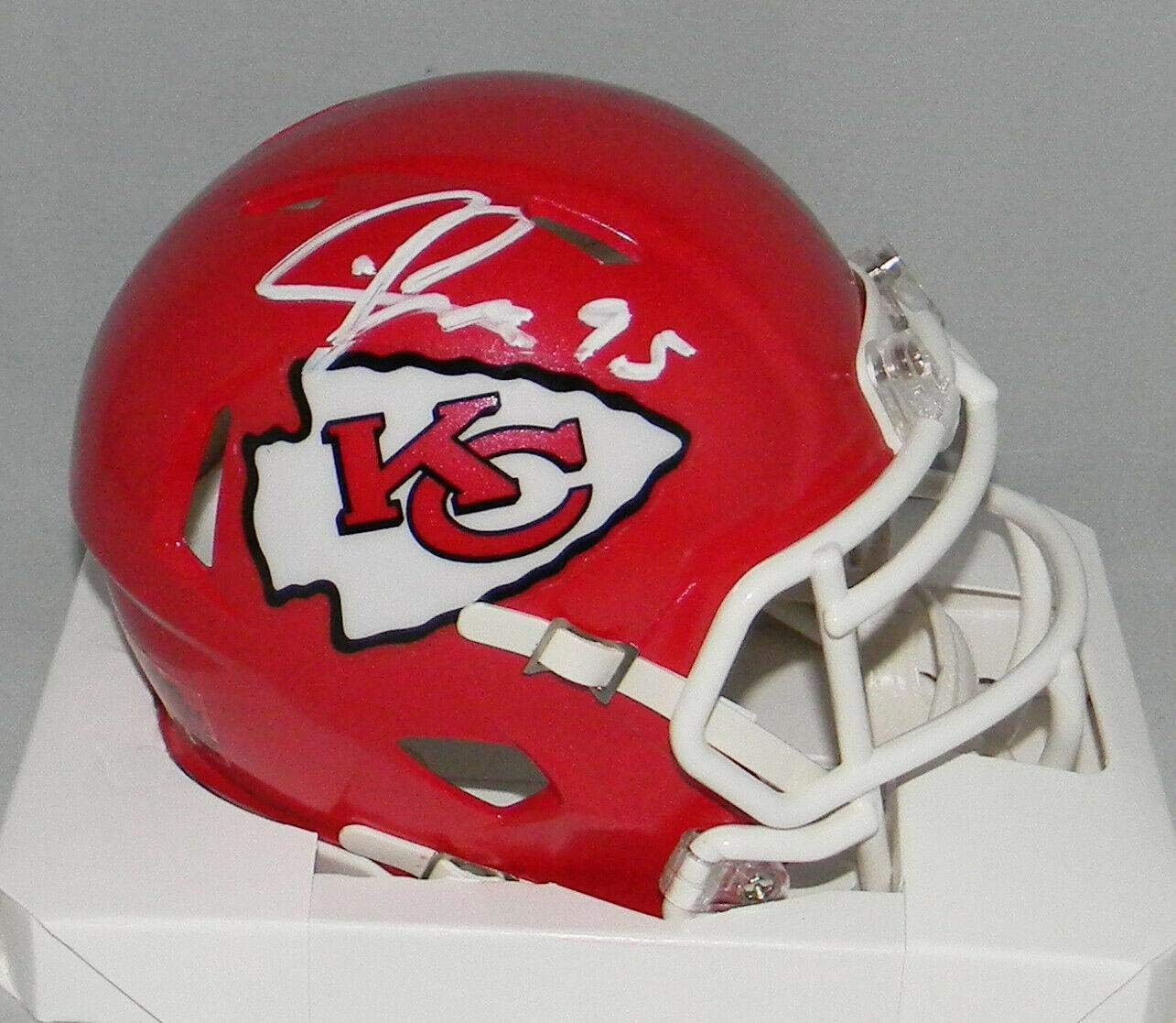 Amazon.com: Chris Jones (Kansas City Chiefs) Autographed Mini Helmet ...