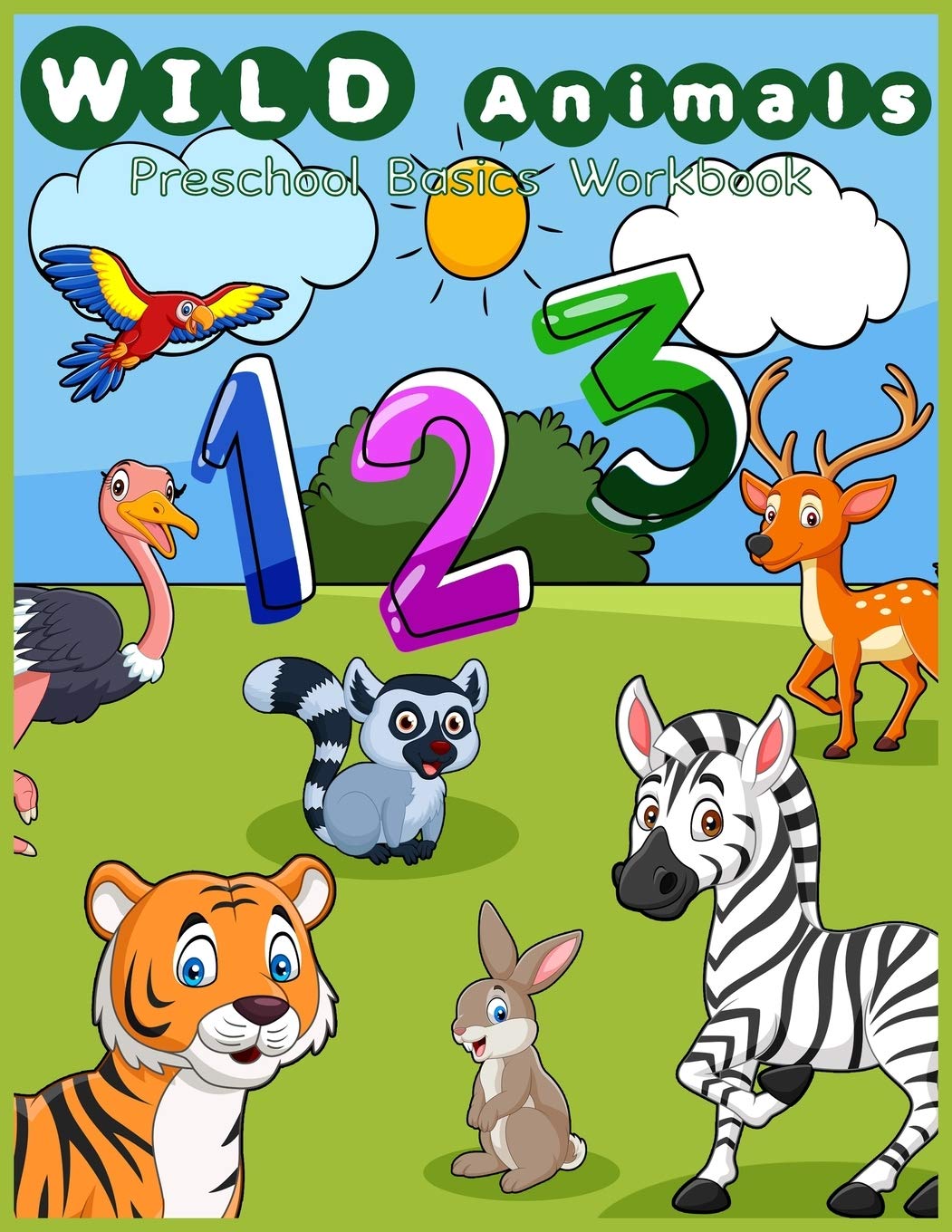 Wild Animals Preschool Basic Workbook Number Activity Counting ...