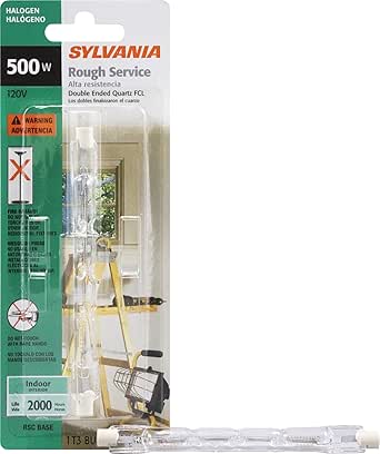 Sylvania 58865 500-Watt 120-Volt Tungsten Halogen Double-Ended T3 ...