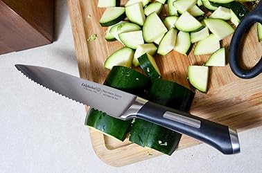 Amazon.com: Calphalon Kitchen Knife Set with Self-Sharpening Block, 15 ...