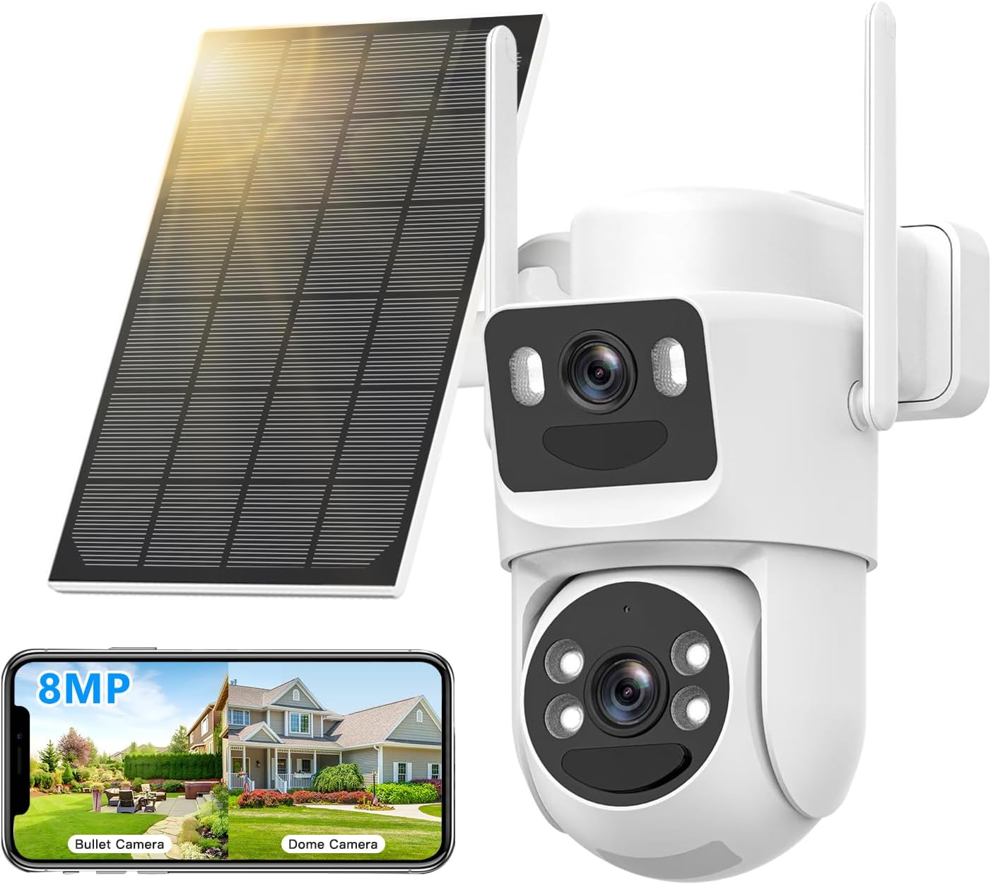 Amazon.com : 4K Solar Security Cameras Wireless Outdoor Battery Powered ...