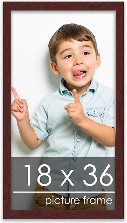 Amazon.com - Poster Palooza 18x36 Frame Brown Mahogany Finish Solid ...