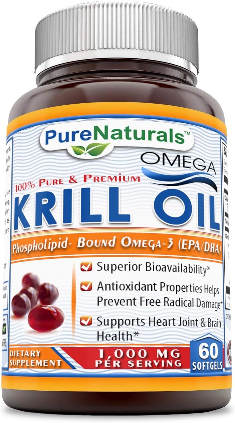 Pure Naturals Krill Oil 1000 mg por porción cápsulas blandas (sin OMG ...
