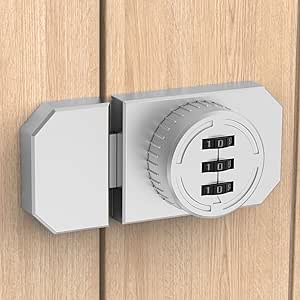 Mixizigoz Adhesive Cabinet Door Locks, Sturdy Keyless Pantry Lock Fit ...