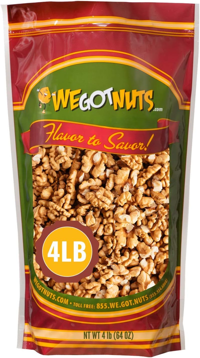 Amazon.com : California Raw Walnuts- 4 Pounds, Resealable Package-Fresh ...